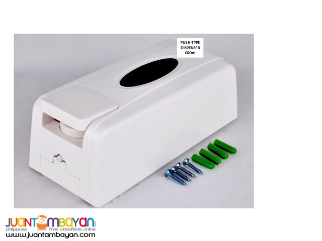 Push-type dispensers for hand-soap, alcogel or alcohol; 600ml