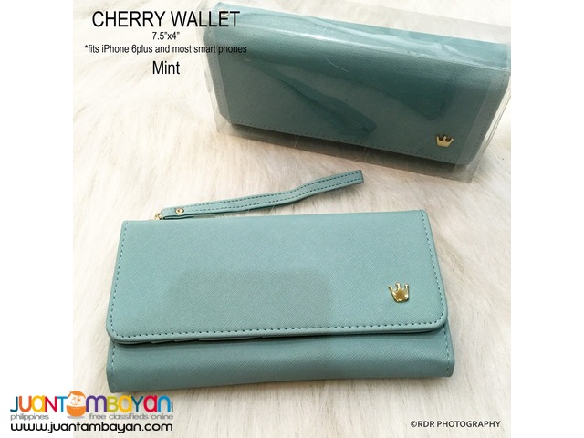 Mint Cute and Classy Cherry Long Smart Wallets