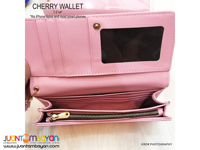 Mint Cute and Classy Cherry Long Smart Wallets