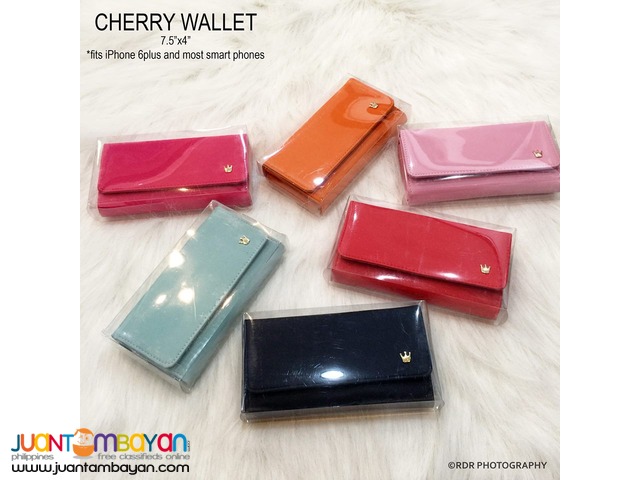 Mint Cute and Classy Cherry Long Smart Wallets