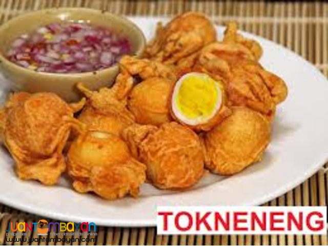 tokneneng,tokwa,lugaw,egg,kwek kwek,kikiam