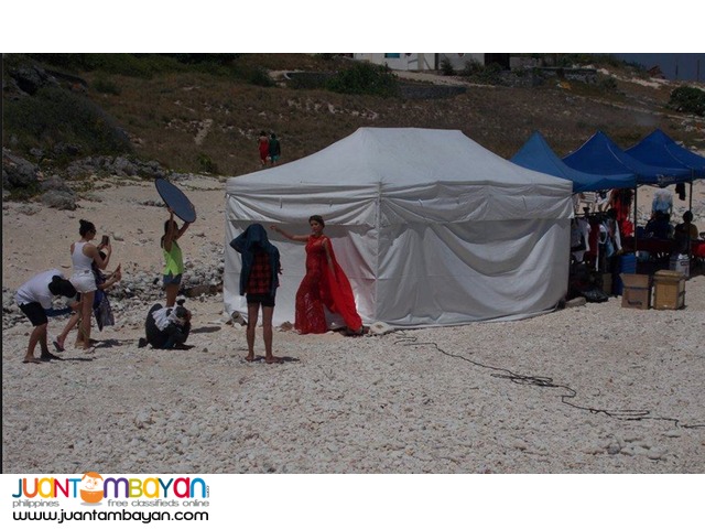 Beach side Open & Close Tents with portable aircon inside