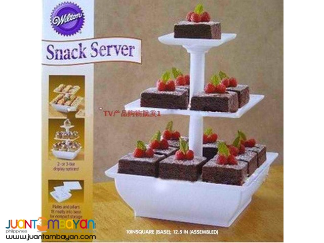 3 Tier Snack Server Stand for Cupcakes Cakes Desserts Pastries Fruits