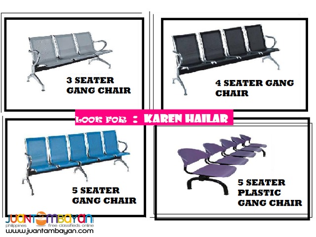 3 , 4 , 5 Seater [ Gang Chairs ]Office Partition
