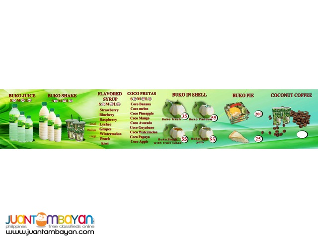 franchise foodcart business buko shake buko juice