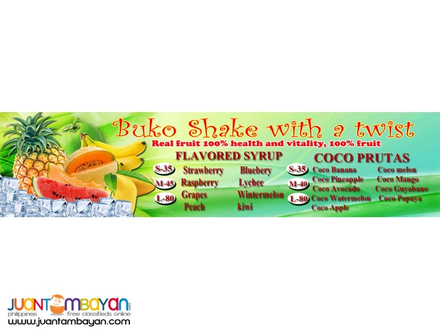 franchise foodcart business buko shake buko juice