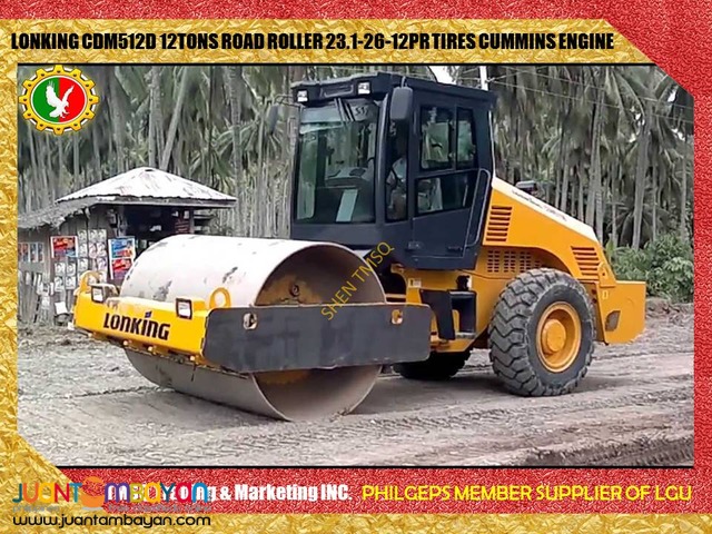 Lonking CDM512D 12Tons Pison/Pizon/Road Roller Cummins Engine New