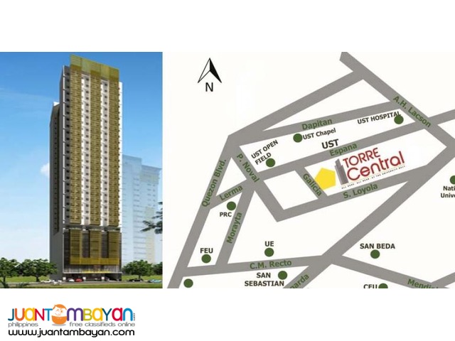 1br Fully Furnished Infront Of UST; Torre Central Condominium