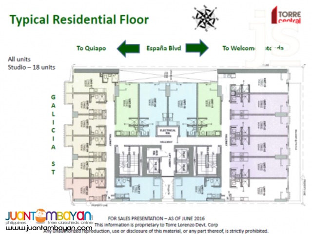 1br Fully Furnished Infront Of UST; Torre Central Condominium