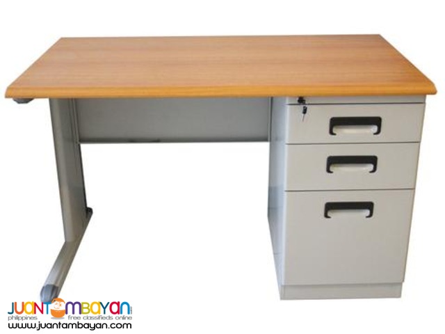 Office Table metal legs with Side Drawers