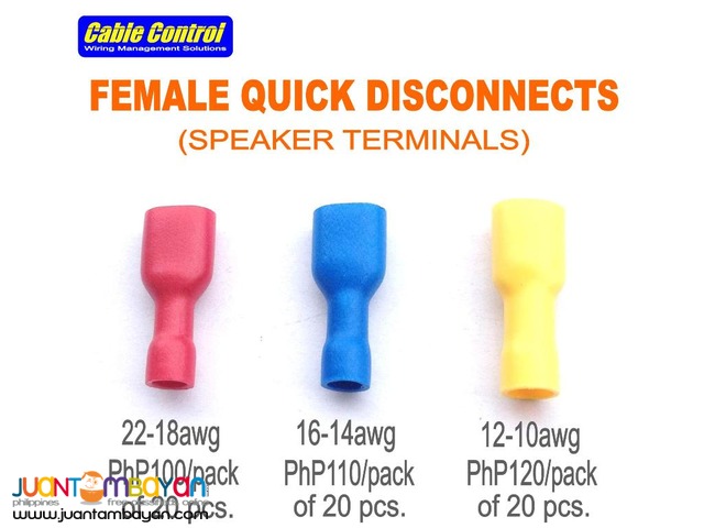 Cable Control Female Quick Disconnects (Speaker Terminals)