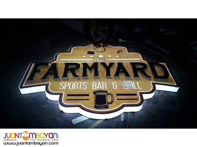 Acrylic Build up , Panaflex signage, Stainless Brass