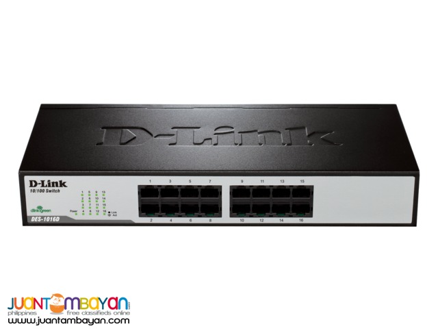 Dlink DES-1016D 16-Port Fast Ethernet Unmanaged Desktop Switch