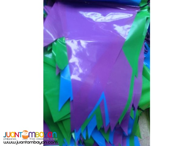 Plain Plastic vinyl Banderitas