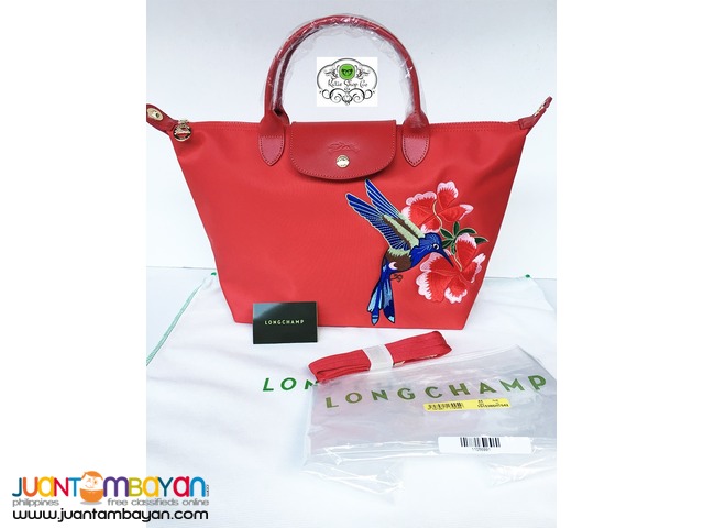 LONGCHAMP HANDBAG WITH SLING - LONGCHAMP ORIGINAL BAG - RED
