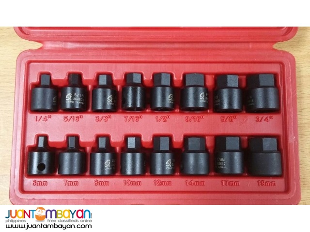 Sunex 3646 16-piece 3/8-in Drive Stubby Impact Hex Driver Set