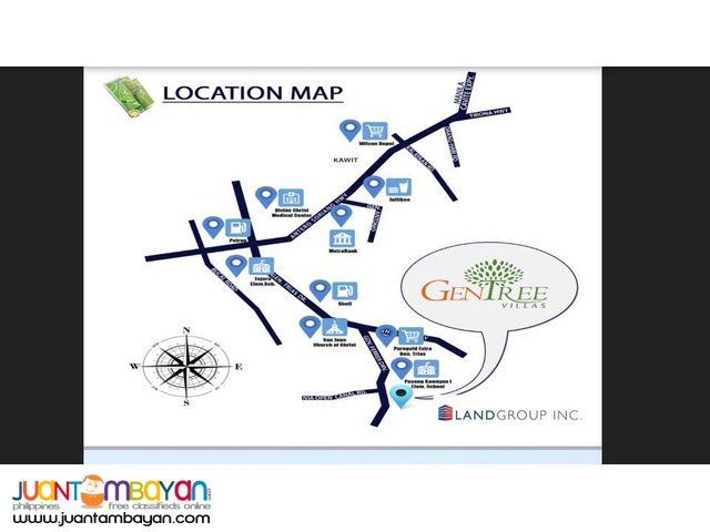 Gentree Villas townhouse low cost thru pag ibig financing