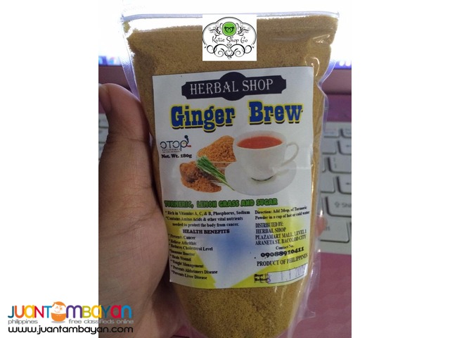 GINGER BREW WITH WITH TURMERIC & LEMON GRASS - GINGER TEA