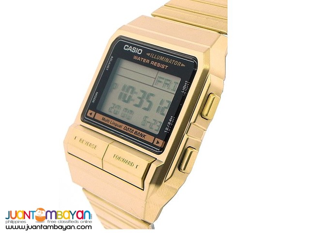 Casio DB-380G-1DF Data Bank Digital Men Gold (ORIGINAL)