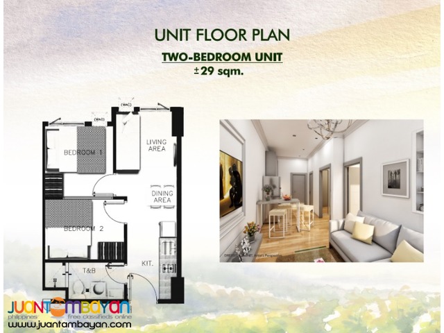 VINE Residences @ SM Novaliches 2 Bedroom Units - only 7,030/month