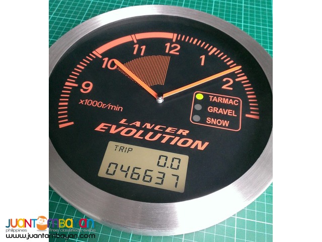 Auto Tachometer inspired Wall Clock
