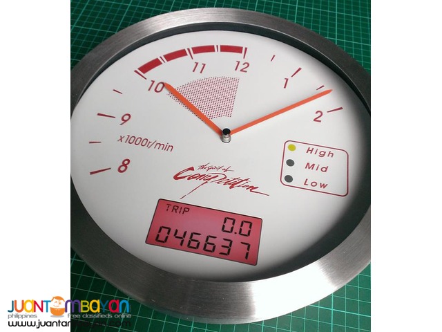 Auto Tachometer inspired Wall Clock