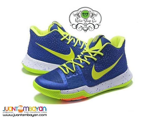 Nike Kyrie 3 MENS Basketball Shoes - Royal Blue Fluorescent Green