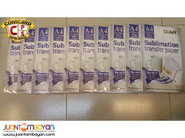 SUBLIMATION A4 / A3 TRANSFER PAPER (QUAFF)