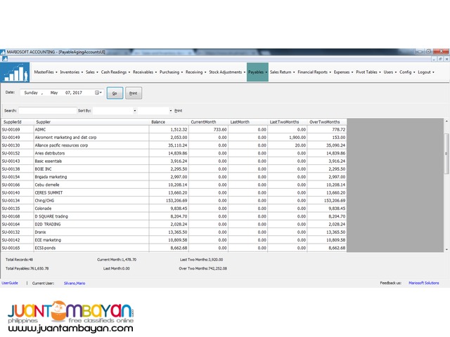 SALES AND INVENTORY ACCOUNTING SYSTEM SOFTWARE