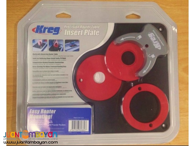 Kreg Precision Router Table Insert Plate w Insert Plate Levelers