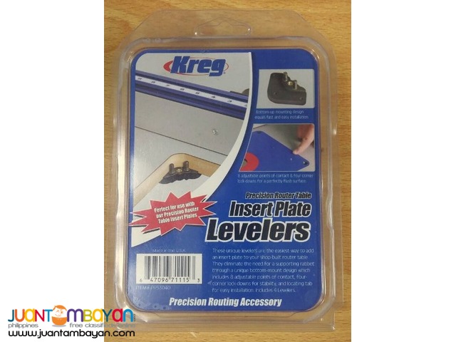 Kreg Precision Router Table Insert Plate w Insert Plate Levelers
