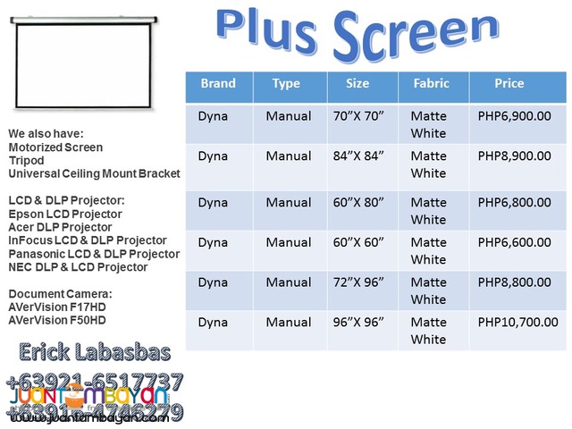 Dyna Projection Screen