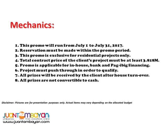 20% DP- Build Now, Pay Later! Can be installment w/ Promo Showcase