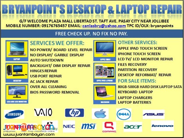 Computer and Laptop Repair ANY Model Board Level Repair