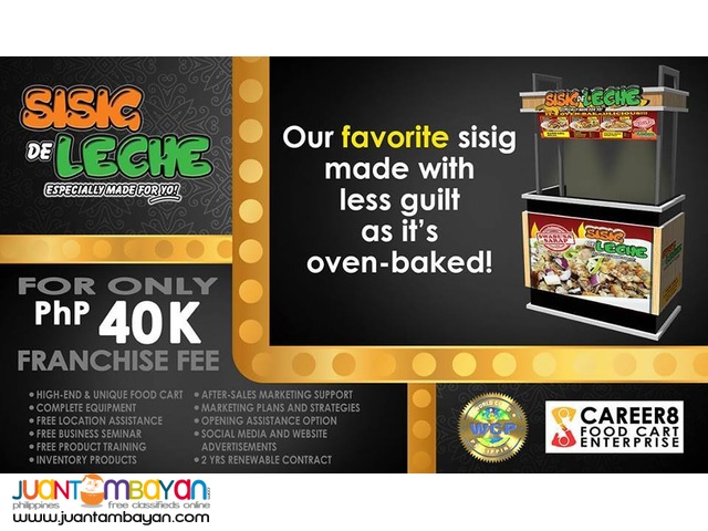 food cart franchise , sisig de leche, pork bangus chicken ala cart!