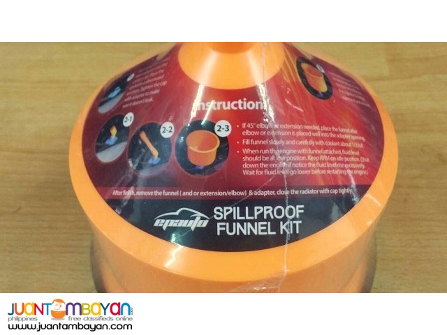EPAuto Spill Proof Radiator Coolant Filling Funnel Kit