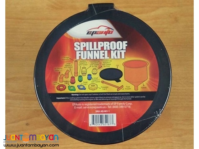 EPAuto Spill Proof Radiator Coolant Filling Funnel Kit