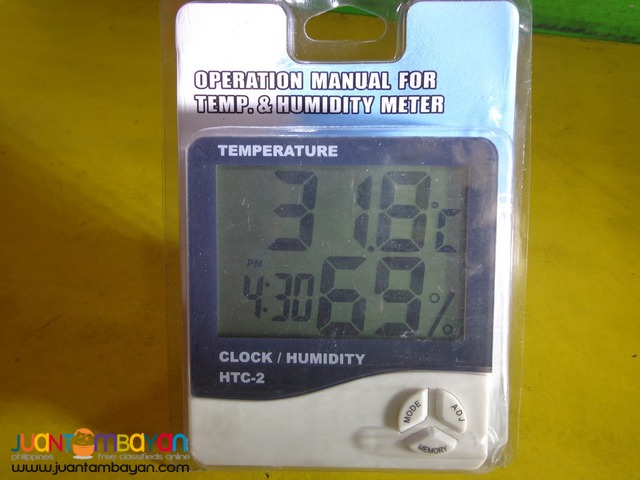 TEMPERATURE HUMIDITY DIGITAL CLOCK LCD METER