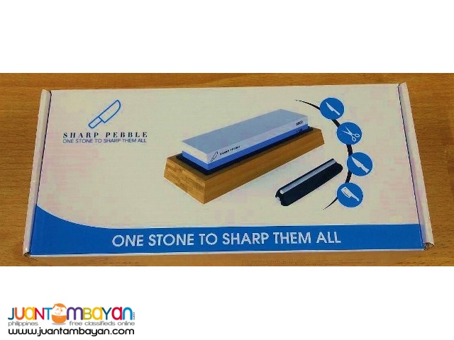 Sharp Pebble 1000/6000 Grit Sharpening Whetstone w/ Angle Guide