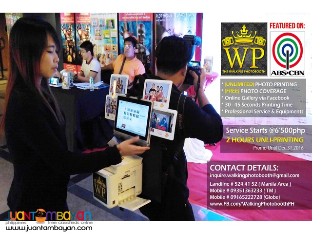 Photoman Walking Photobooth Photographer (High Quality Service)