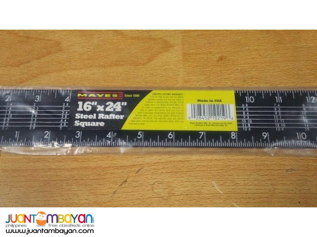 Mayes 10219 Steel Rafter Square, 16 by 24-Inch