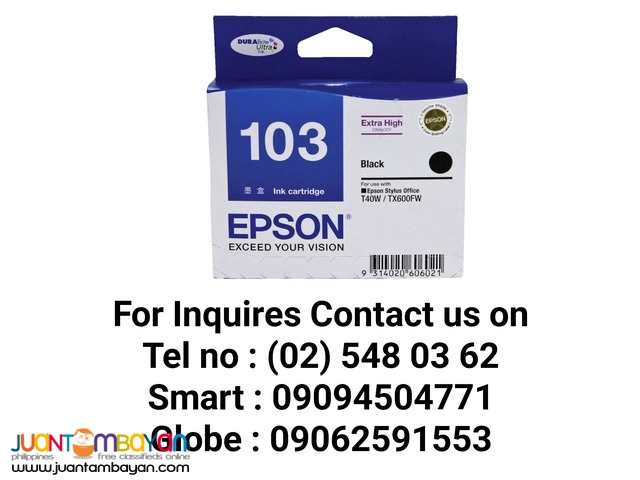 Epson 103 Black Cyan Yellow Magenta Ink Cartridge