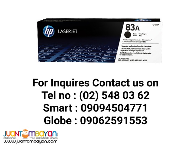 HP 83A Black Original LaserJet Toner Cartridge (CF283A)