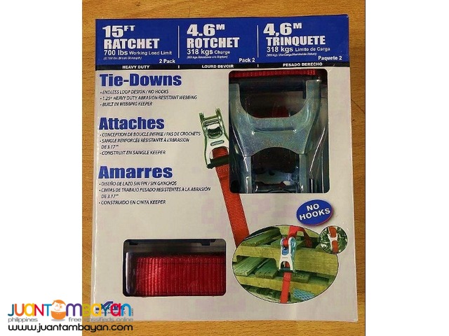 Ancra XR115-E2P Heavy Duty Endless Loop Ratchet Strap, 2-pack