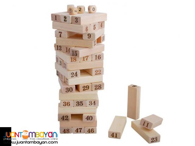 48 color stack high Wood Blocks Toy