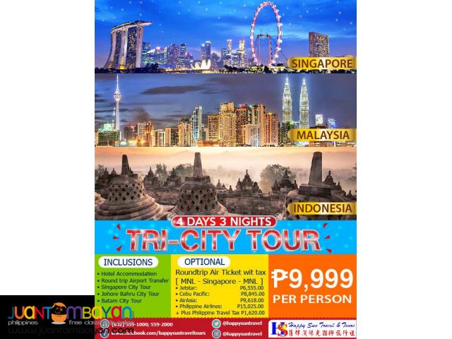 4D3N Tri-City (Singapore-Malaysia-Indonesia) Package