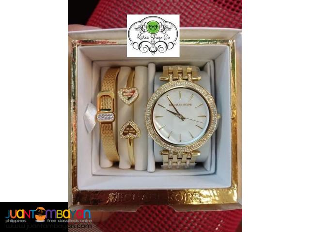 MICHAEL KORS WATCH - MICHAEL KORS WATCH WITH BANGLE SET