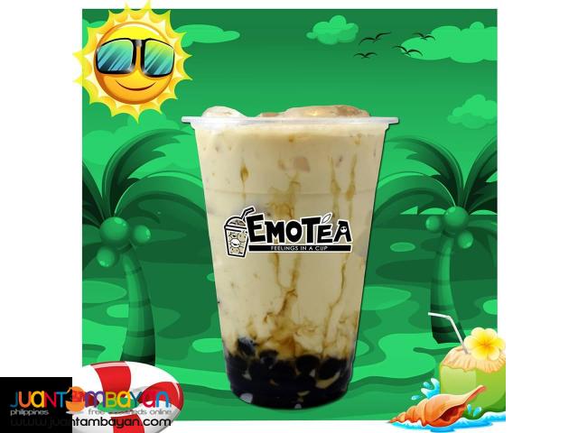 Food Cart Franchise Emotea Milk Tea Fruit Tea Iced Coffee
