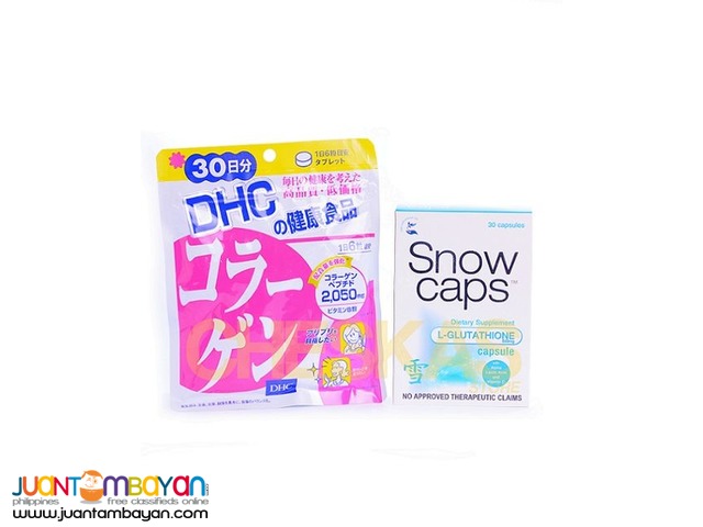 Dhc Collagen Tablets + SnowCaps Glutathione Capsules