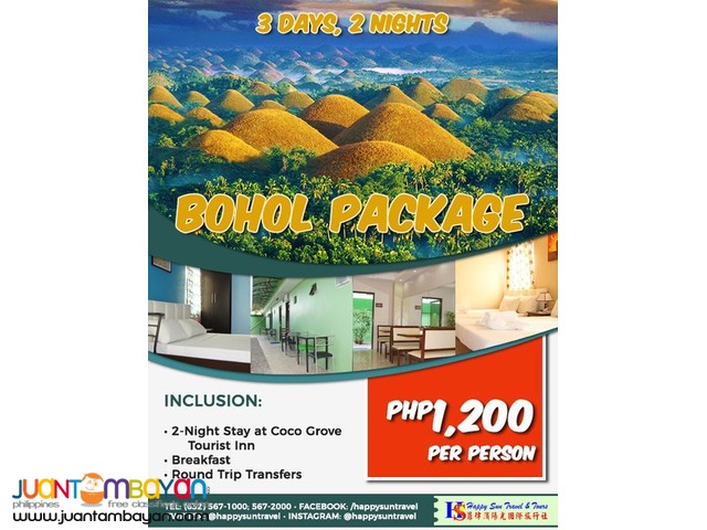 3D2N Bohol Package